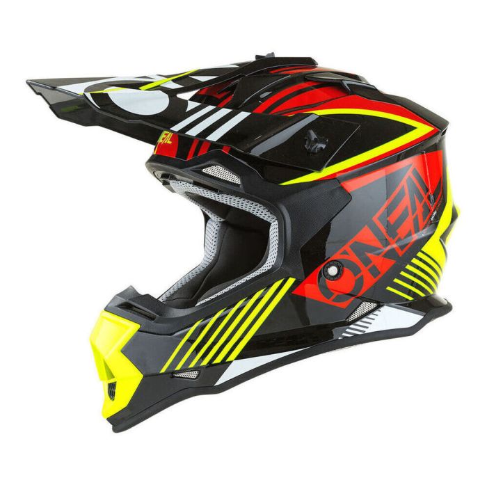 MX Crosshelm 2Series RUSH rot gelb M von Oneal